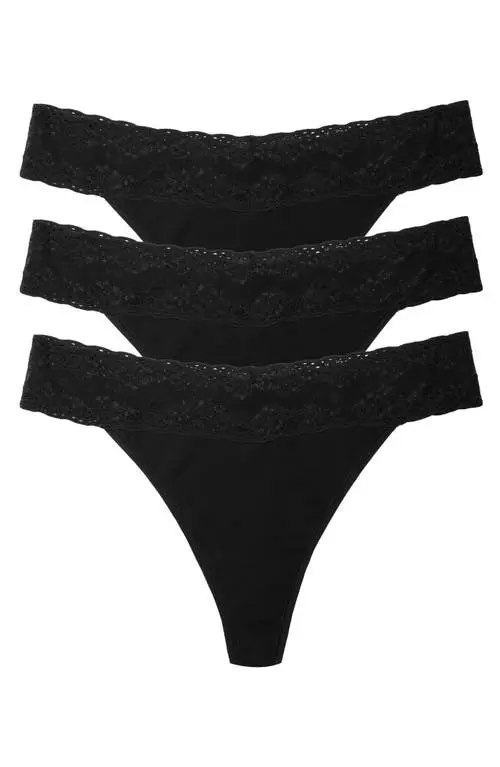 Natori Bliss Perfection Thong 3-pack - Black