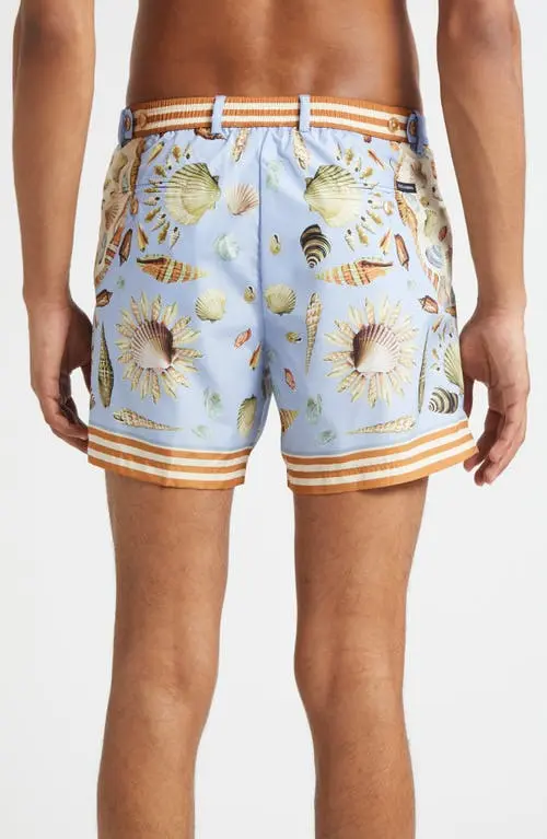 Dolce & Gabbana Shell Print Swim Trunks