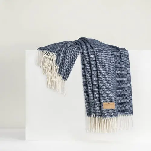 LANDS DOWNUNDER Juno Cashmere Throw - Pacific