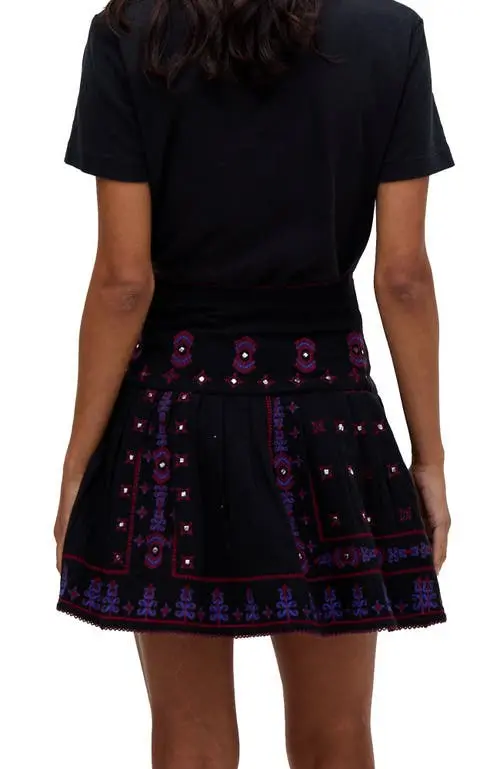 RAFFYA Issabel Embroidered Mini Skirt
