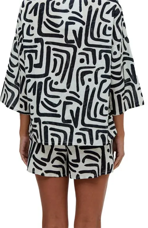 RAFFYA Nicola Warhol Print Paperbag Waist Shorts