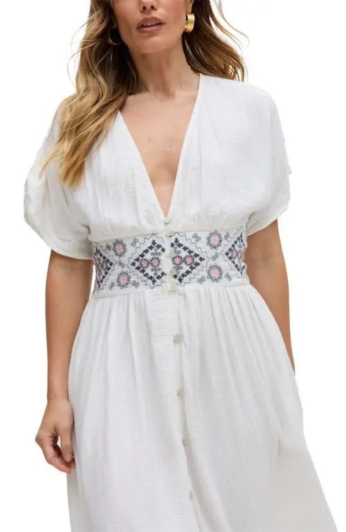 RAFFYA Sally Ann Button-down Maxi Dress