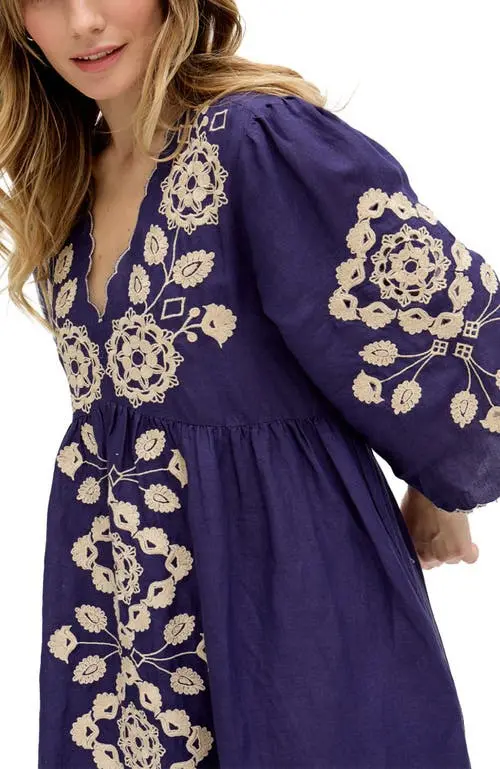 RAFFYA Arianna Embroidered Maxi Dress