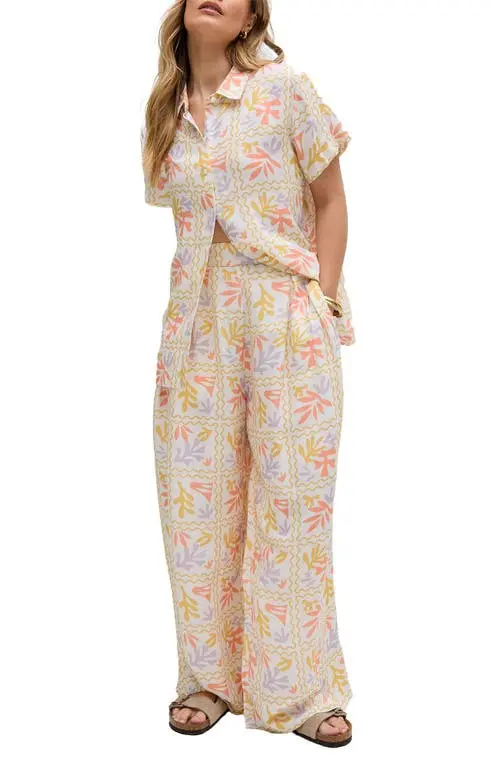 RAFFYA Matisse Wide Leg Patchwork Floral Print Trousers