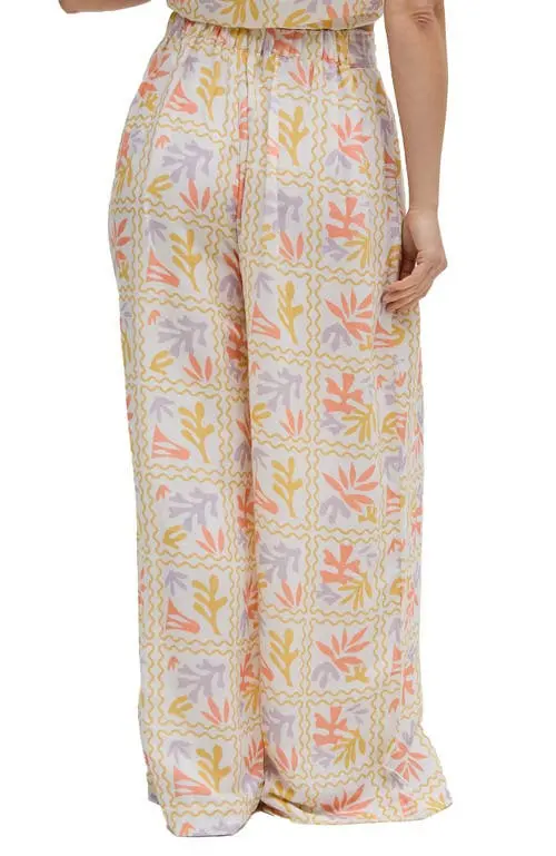 RAFFYA Matisse Wide Leg Patchwork Floral Print Trousers