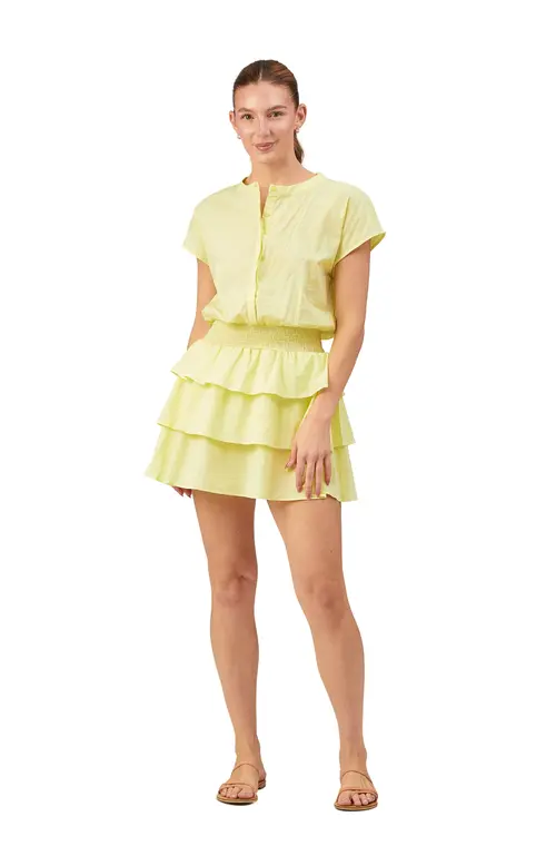 TAYLOR TILLMAN Melody Mini Dress - Yellow