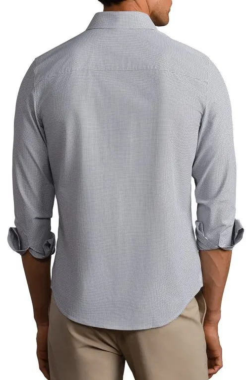 RHONE State Of Mind Grid Check Slim Fit Button-up Shirt - Asphalt Grid