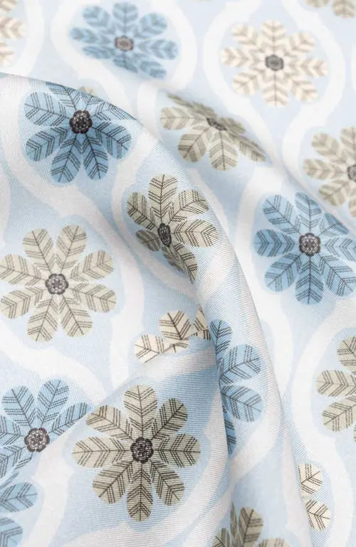 ELIZABETTA Garganosilk Pocket Square For - Blue