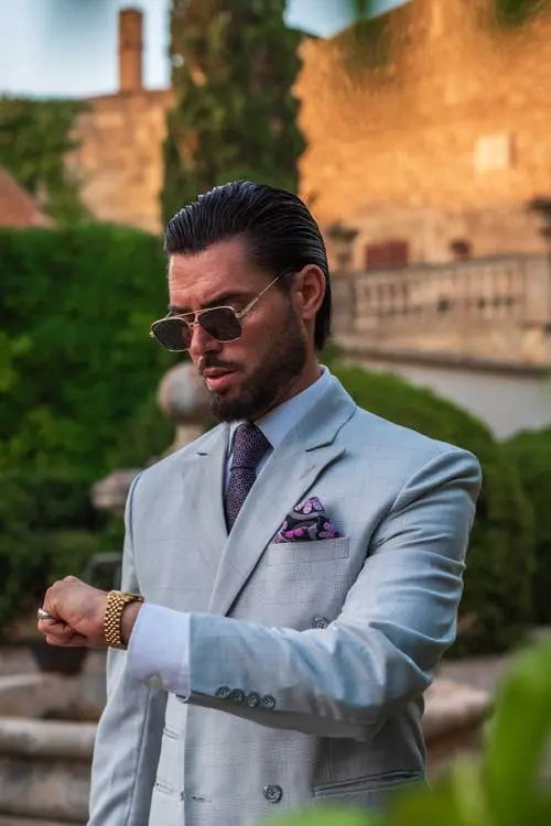 ELIZABETTA Garganosilk Pocket Square For - Plum