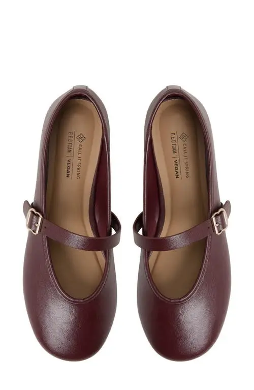 CALL IT SPRING BY ALDO Elyiaa Mary Jane Flat - Bordo