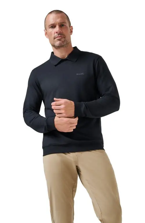Travis Mathew Amenities Collared Sweatshirt - Black