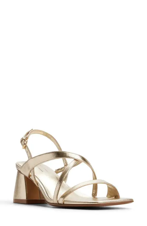 CALL IT SPRING BY ALDO Strappy Sandals With Block Heel - Gold
