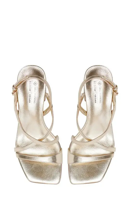 CALL IT SPRING BY ALDO Strappy Sandals With Block Heel - Gold