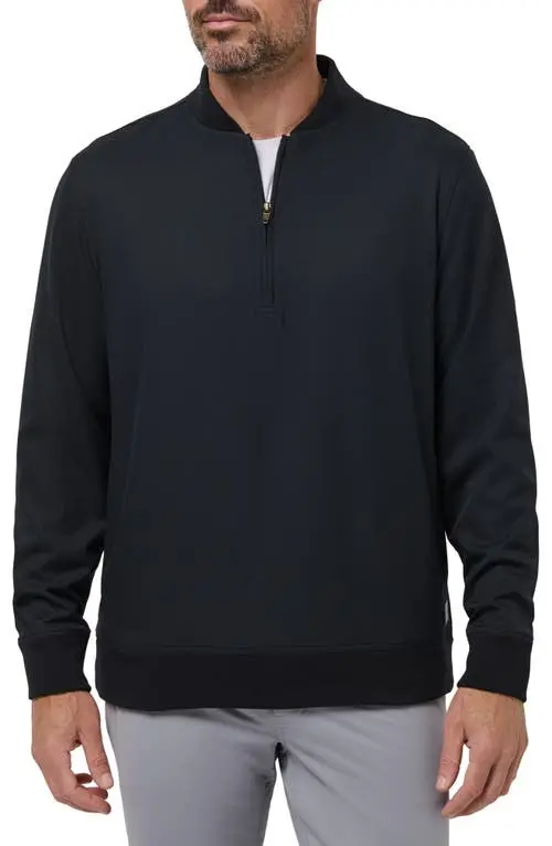 Travis Mathew Highway Quarter Zip Pullover - Black