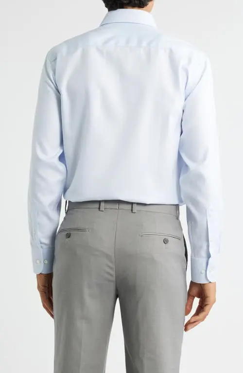 1863 BY ETERNA Royal Twill Slim Fit Solid Non-iron Cotton Dress Shirt - Sky