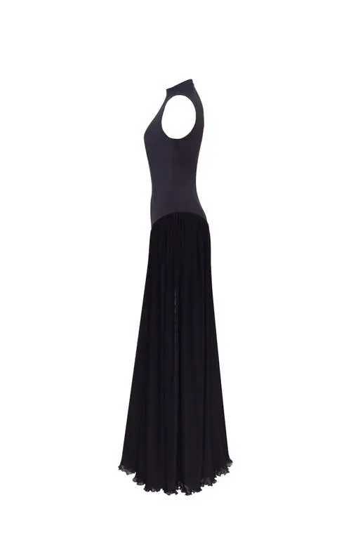 MILLA Elegant Mock Neck Maxi Dress