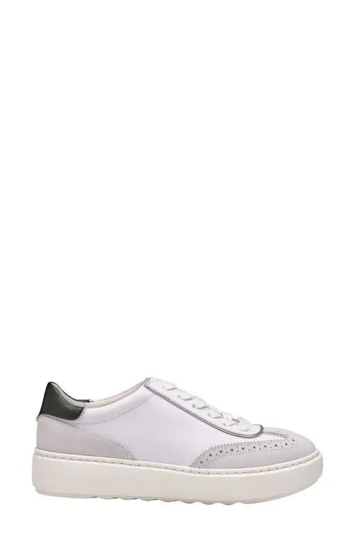 JOHNSTON & MURPHY COLLECTION Cammie Low Top Sneakers - White Glove Leather/suede