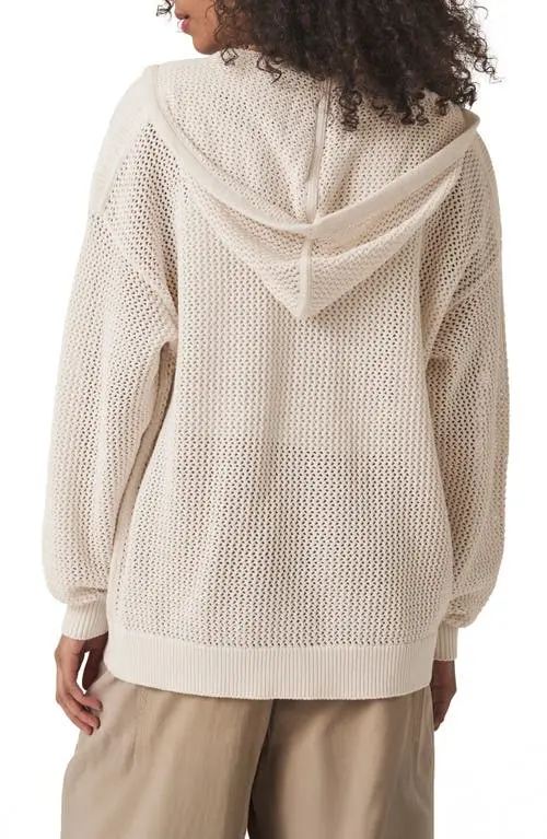 Splendid Nala Openwork Cotton Zip Hoodie