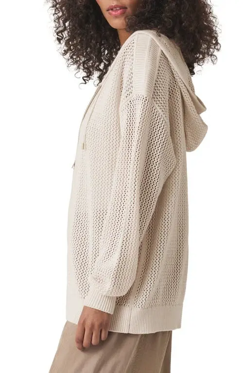 Splendid Nala Openwork Cotton Zip Hoodie