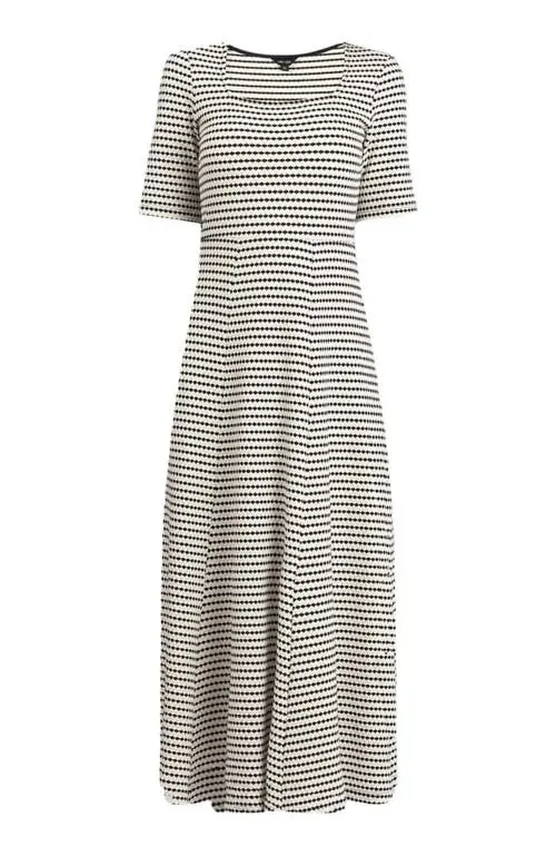 SAINT + SOFIA Darcey Short Sleeve Flared Midi Dress