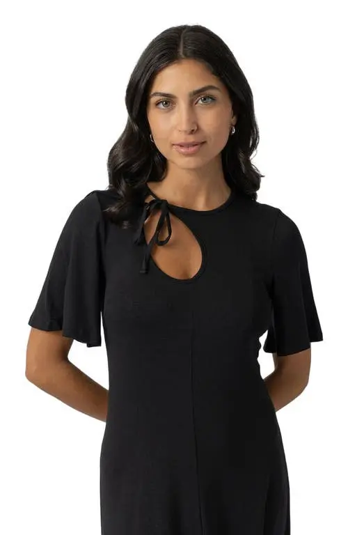SAINT + SOFIA Freya Tie Midi Dress