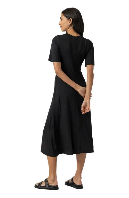 SAINT + SOFIA Freya Tie Midi Dress
