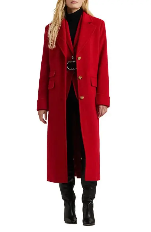 Ralph Lauren Wool And Cashmere-blend Reefer Coat - Festive Red
