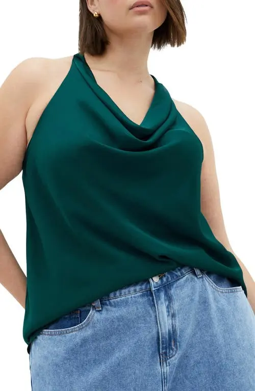 City Chic Cowl Neck Satin Top