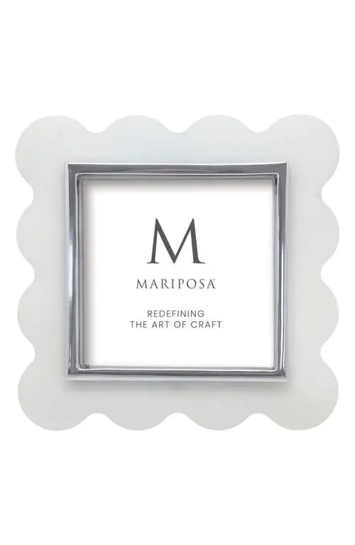 MARIPOSA Mod Scallop 4 X 4-inch Picture Frame - White