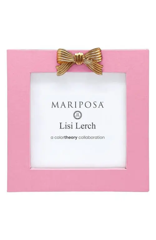 MARIPOSA Bow 4 X 4-inch Picture Frame - Pink