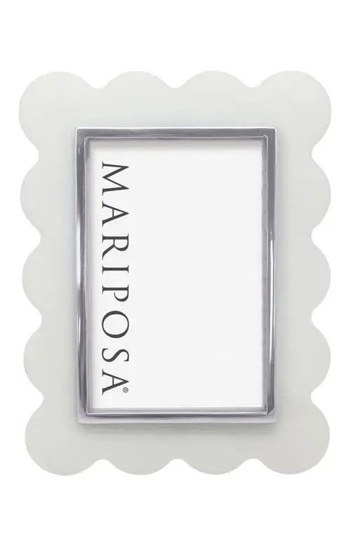 MARIPOSA Mod Scallop 4 X 6-inch Picture Frame - White