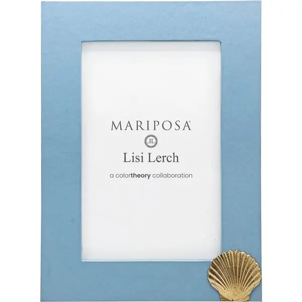 MARIPOSA Scallop Periwinkle 4 X 6-inch Picture Frame - Blue