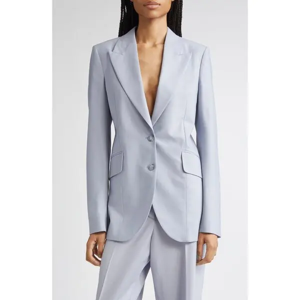 Stella McCartney Wool Canvas Fitted Blazer