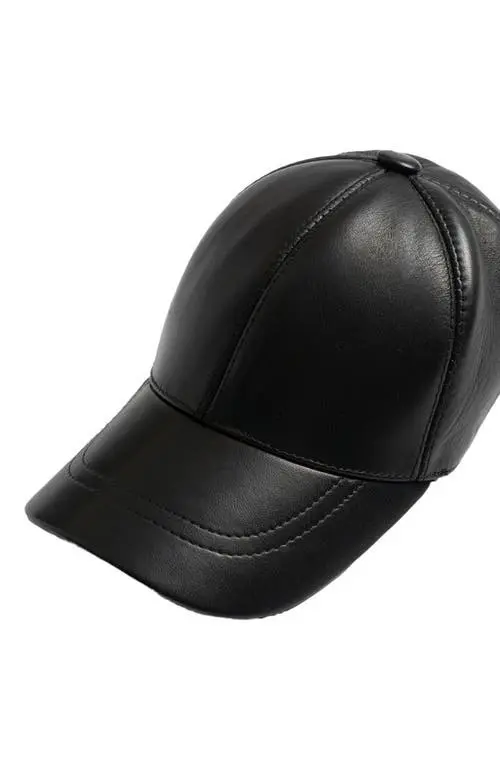 SAINT + SOFIA Avalon Leather Baseball Cap
