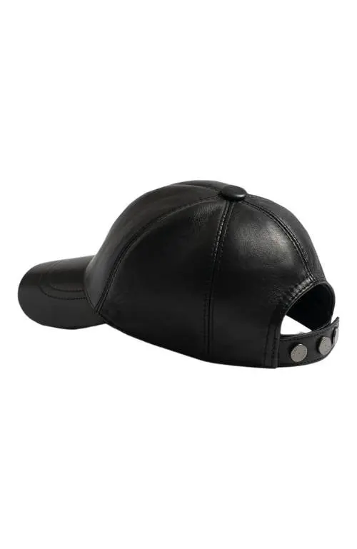 SAINT + SOFIA Avalon Leather Baseball Cap