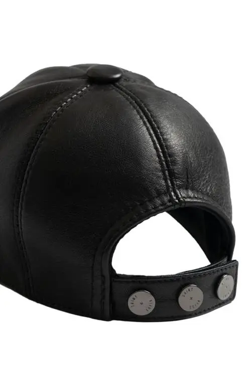 SAINT + SOFIA Avalon Leather Baseball Cap