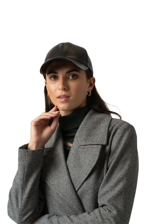 SAINT + SOFIA Avalon Leather Baseball Cap
