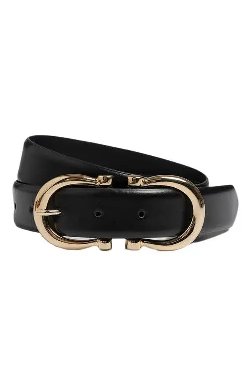 SAINT + SOFIA Chelsea Leather Belt - Black