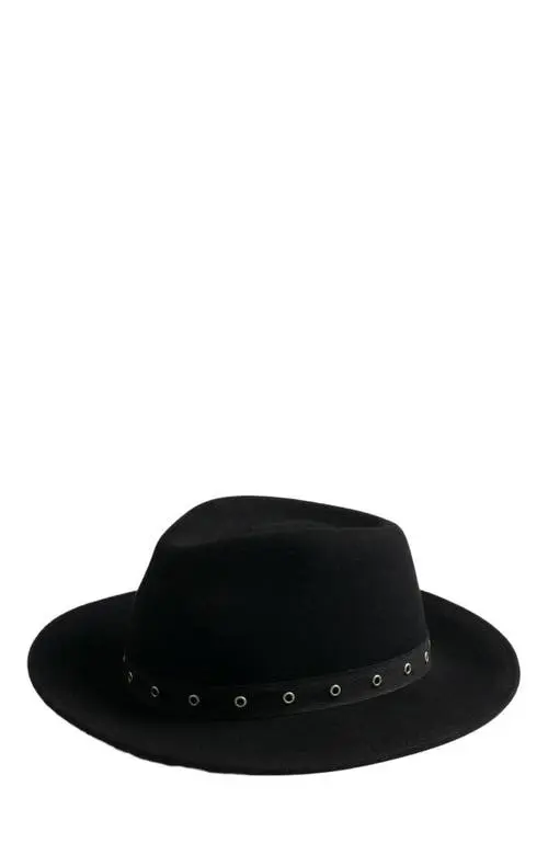 SAINT + SOFIA Studded Fedora - Black