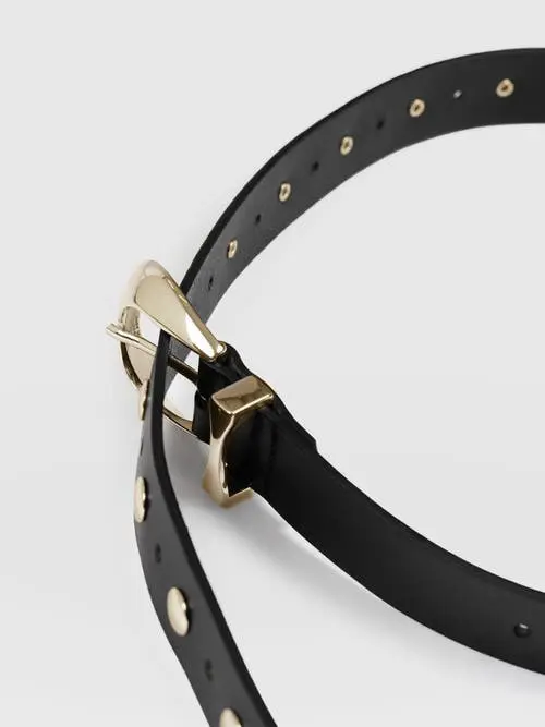 SAINT + SOFIA Roxie Studded Leather Belt