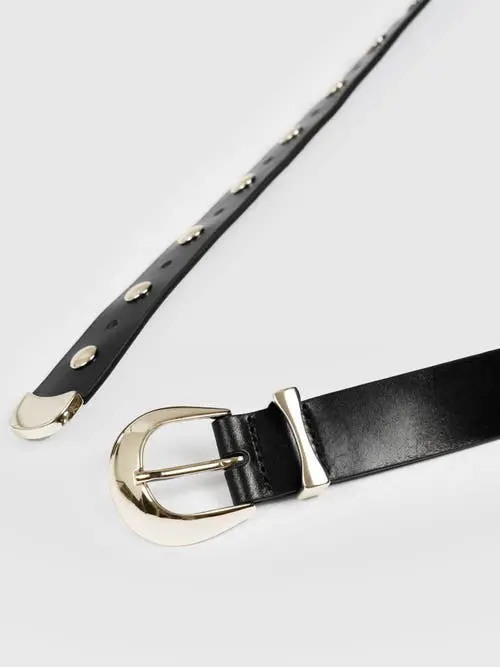 SAINT + SOFIA Roxie Studded Leather Belt