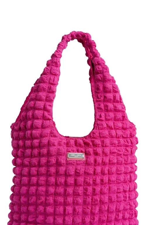 SAINT + SOFIA Soho Shoulder Tote Bag - Fuchsia Pink