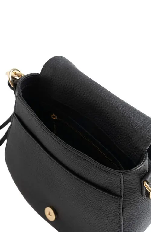 SAINT + SOFIA Saddle Bag With Golden Hardware - Black