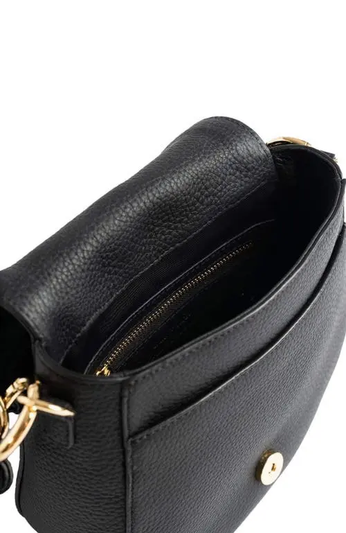 SAINT + SOFIA Saddle Bag With Golden Hardware - Black