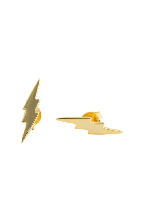 SAINT + SOFIA Lightning Stud Earrings - Gold