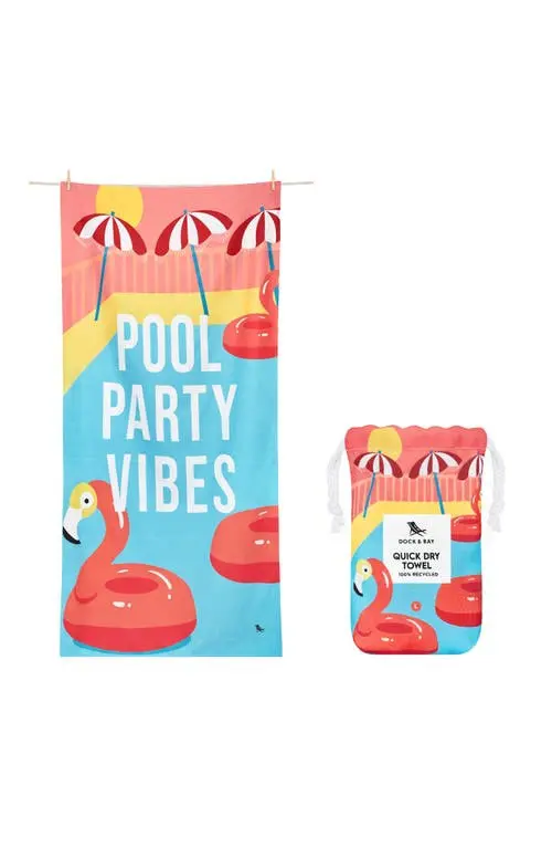 DOCK & BAY Quick Dry Beach Towel - Pool Party Vibes