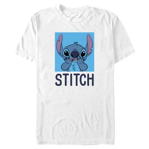 LILO & STITCH Simple Blue Stitch Portrait Graphic T-shirt
