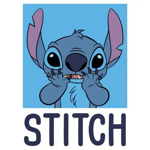 LILO & STITCH Simple Blue Stitch Portrait Graphic T-shirt
