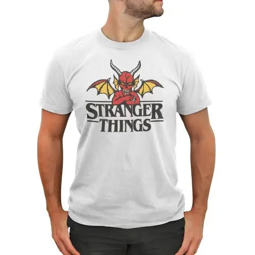 STRANGER THINGS Classic Devil Logo Graphic T-shirt