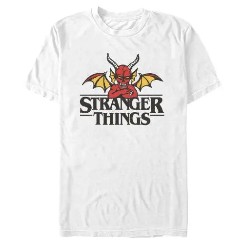 STRANGER THINGS Classic Devil Logo Graphic T-shirt